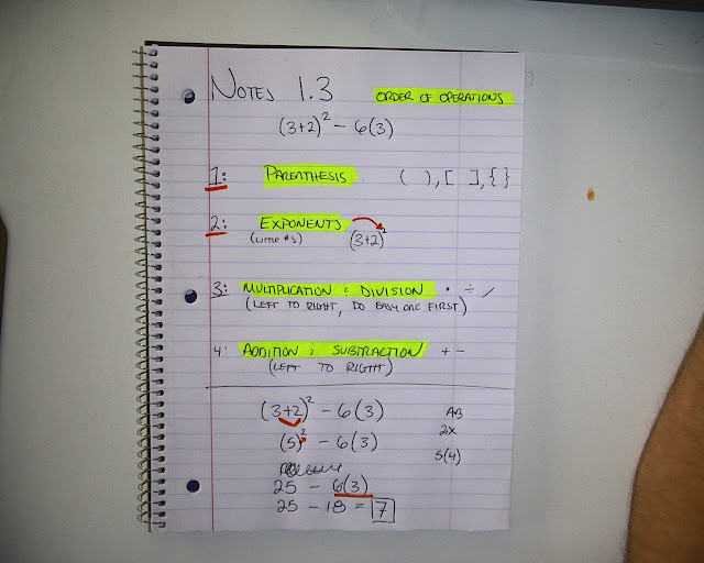 Mr. Brzenski's Math Class: Pre-Algebra notes 1-3, Homework 9/10