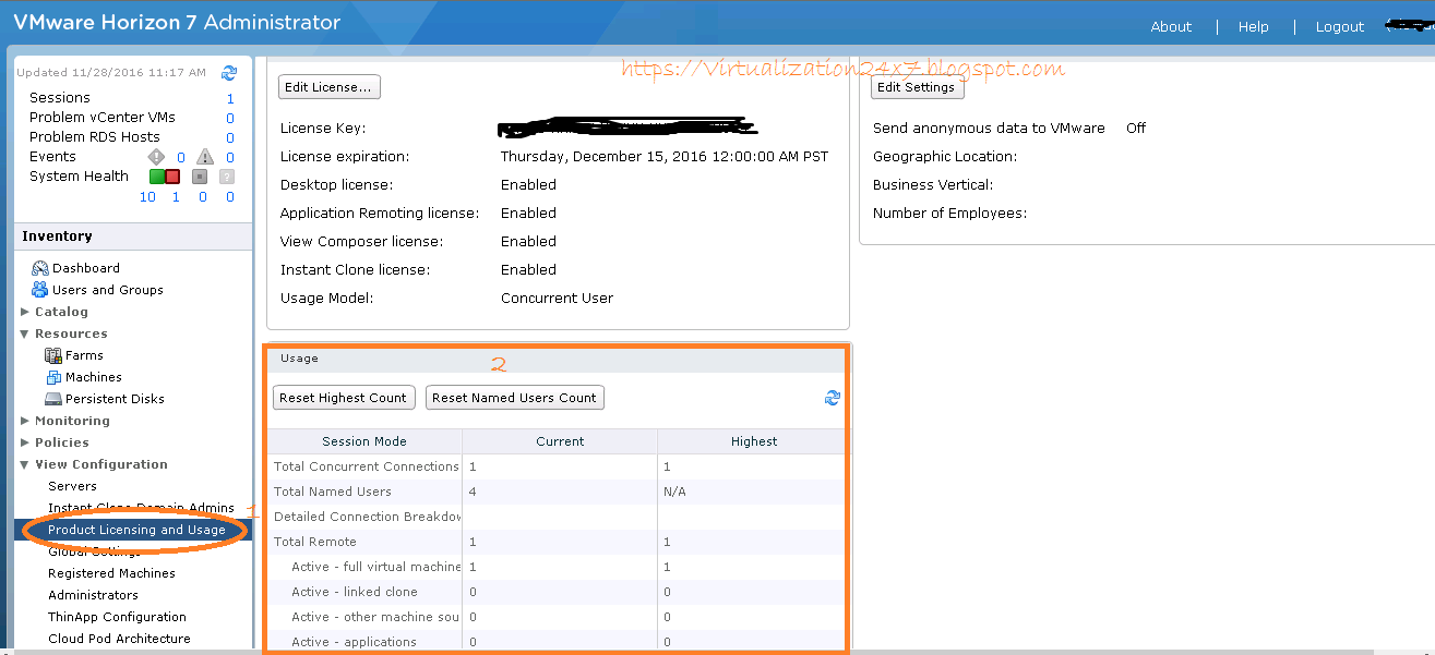 Virtualization The Future: Check Concurrent License Usage in Horizon View