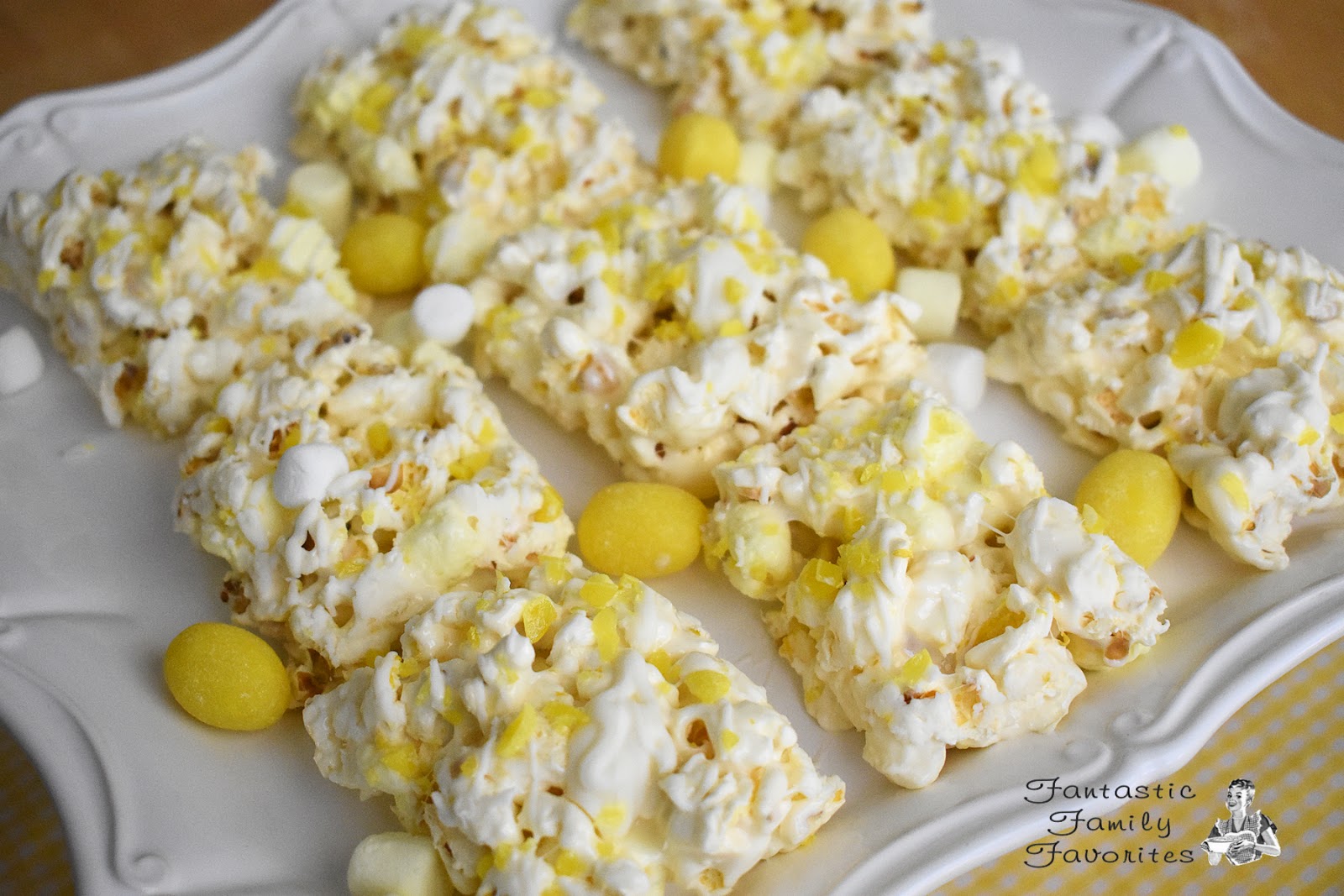 Fantastic Family Favorites: Lemon Marshmallow Popcorn Bars