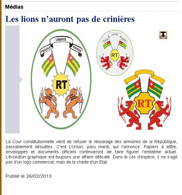Les Armoiries Du Togo - almoire