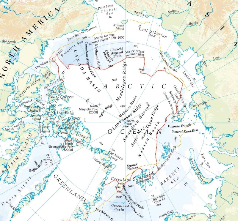 Online Maps: Arctic Ocean Map
