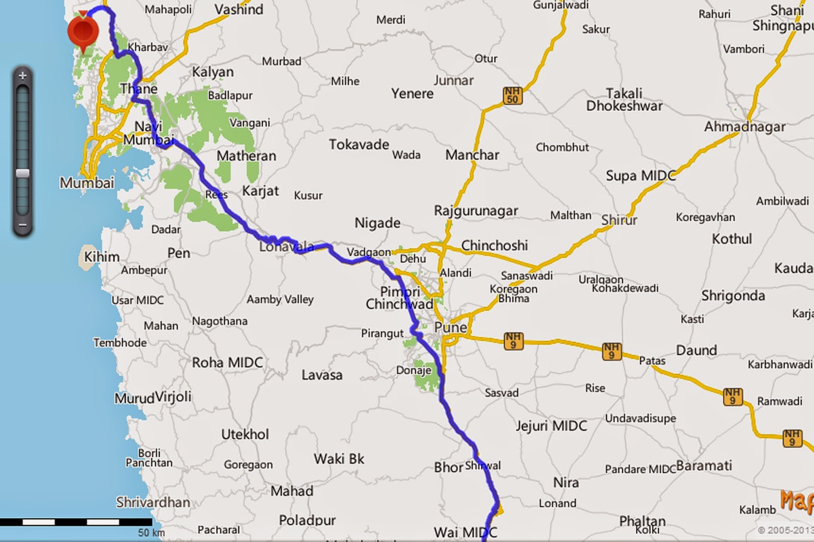 Aari, I and Zeita: Goa- Vasai via Pune