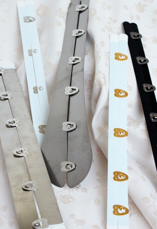 Farthingales Corset blog: Corset Busks; regular, wide, spoon and colours