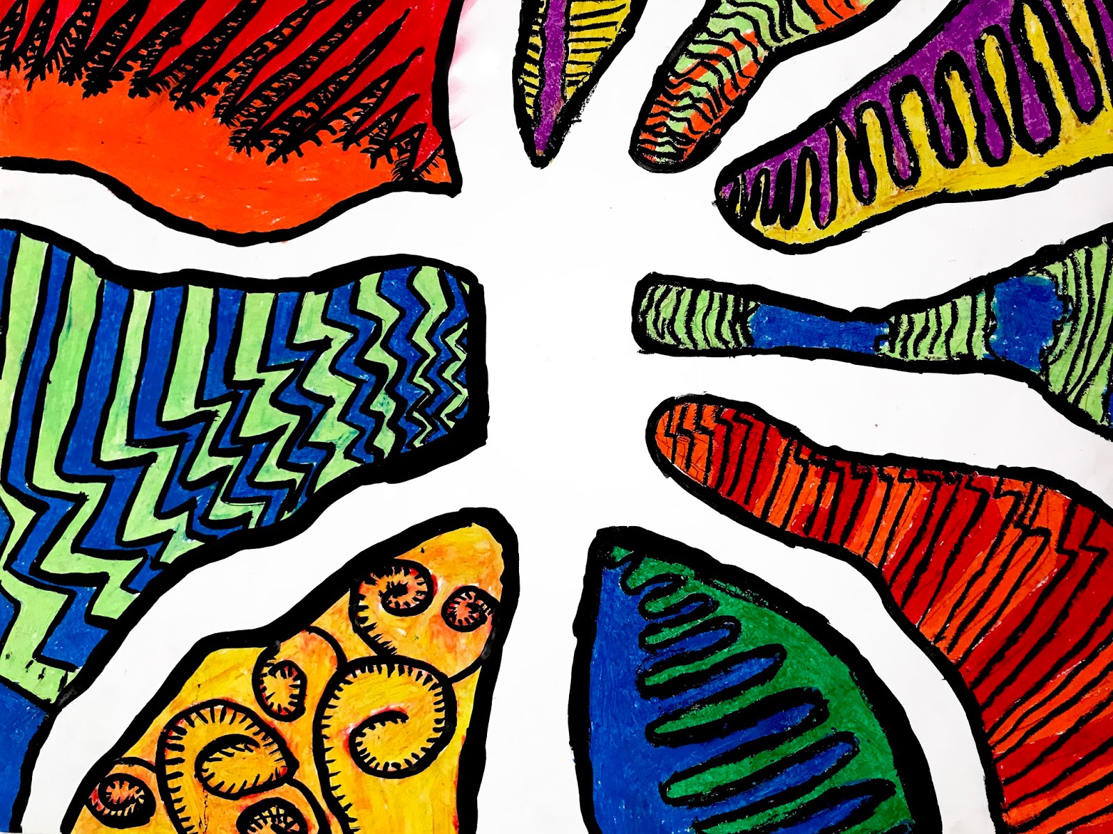 The Helpful Art Teacher: Tree of Life: Exploring line, shape, space ...