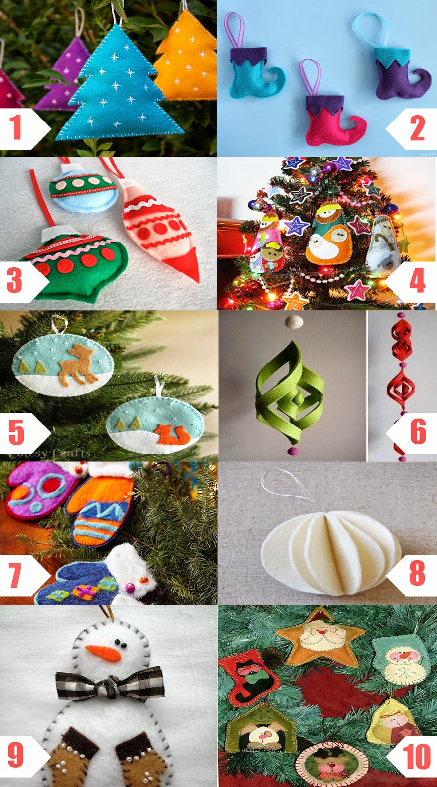 Felt Christmas Decor Tutorials | Frugal Family Fair