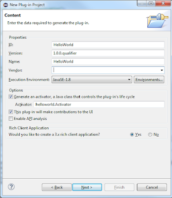 Advanced Tutorials: Creating a simple "Hello World" RCP Application