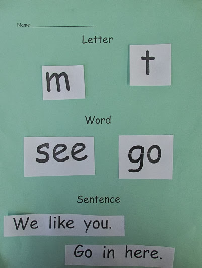 Kindergarten: Holding Hands and Sticking Together: Letter-Word-Sentence ...