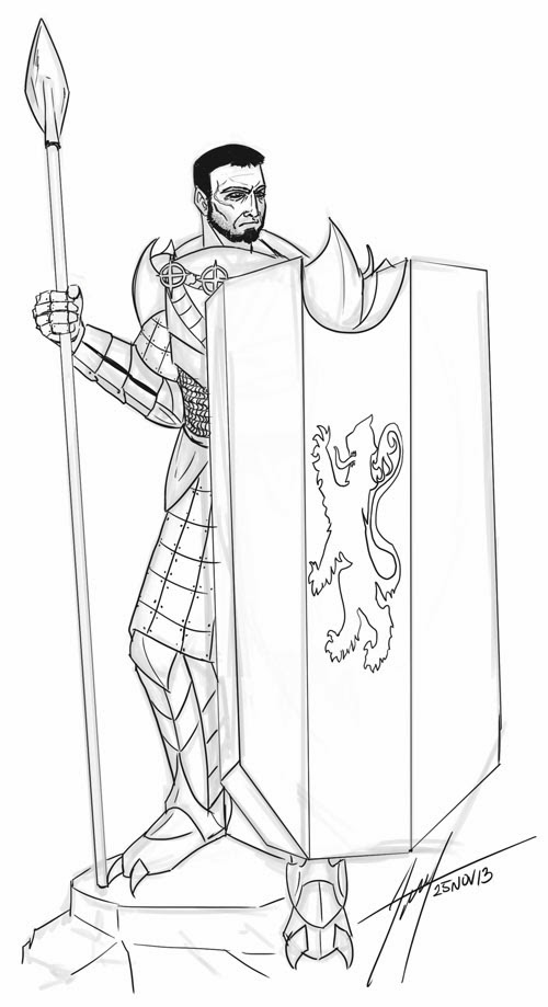 Joe's Arts: Birthday sketch: Royal Guard
