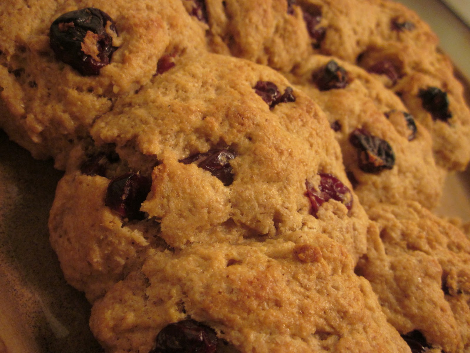 Dried Cherry Biscuits with Lemon Curd