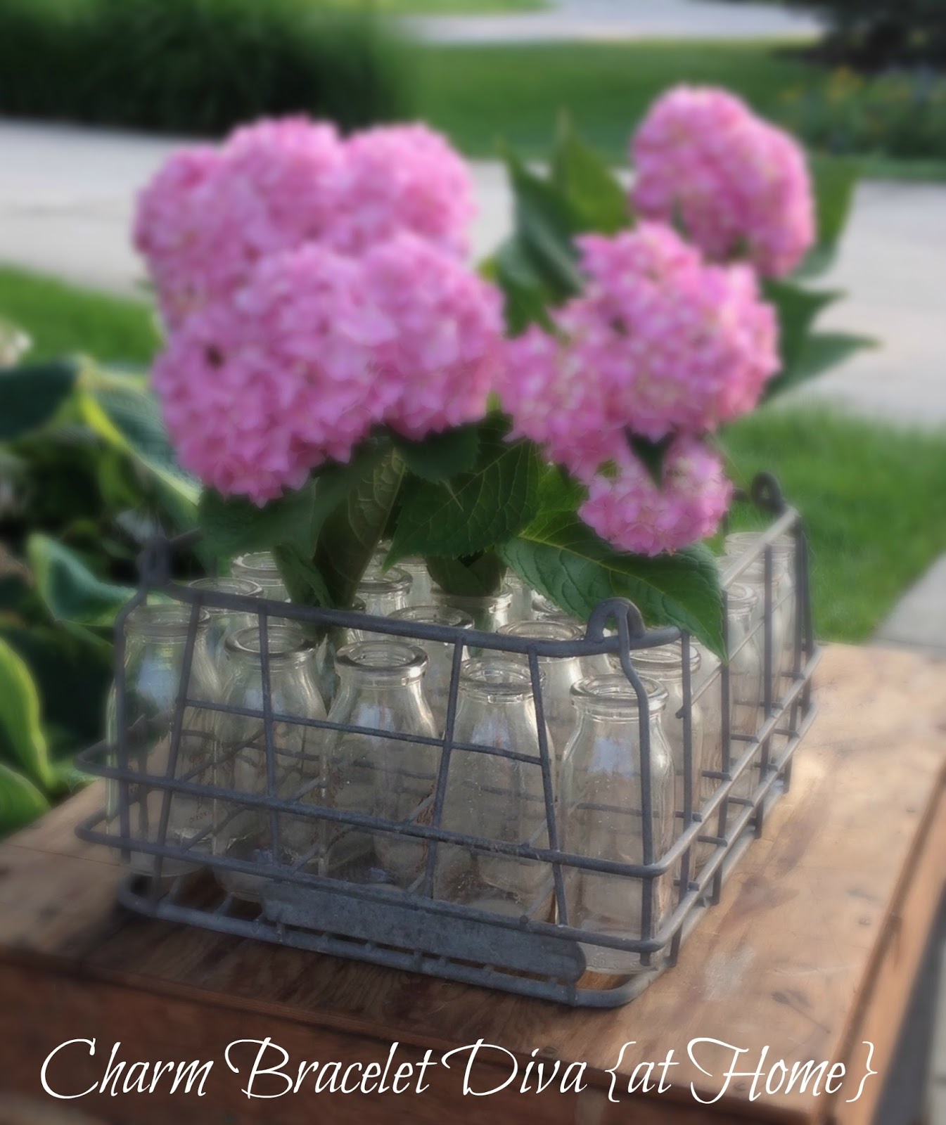 Our Hopeful Home: Displaying Hydrangeas in Vintage Milk Bottles with ...