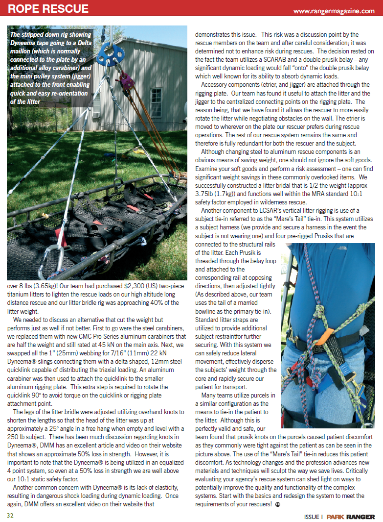 The Spec Ops Blog: Rope Rescue: How to lighten your wilderness litter ...