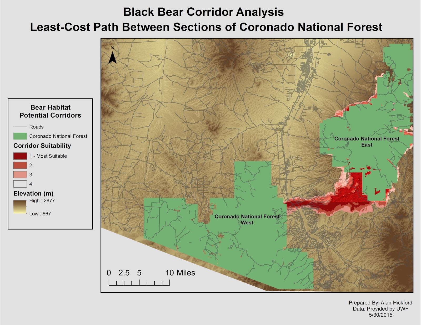 My GIS playhouse: Lab 2 - Least-Cost Path and Corridor Analysis