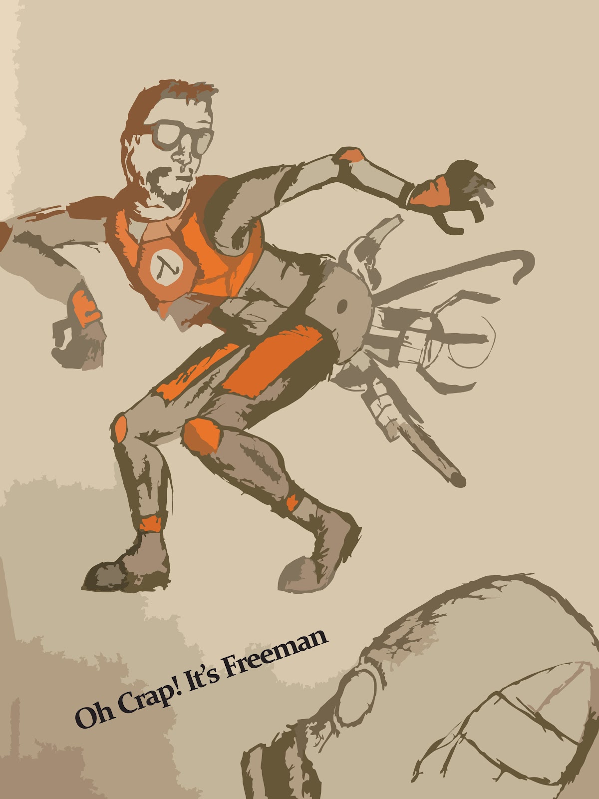 Squid's Cove: Illustration Friday: Prepared- Gordon Freeman