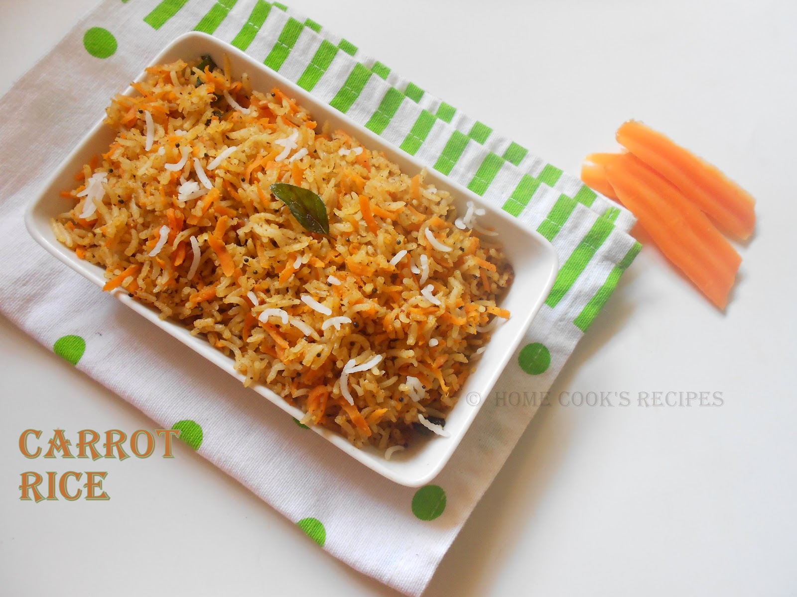 Carrot rice | Home Cooks Recipe