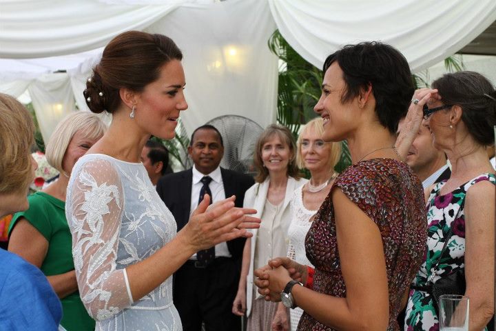 Kate chatting with Asha Gill - Malaysia-based TV host, Deejay and Model