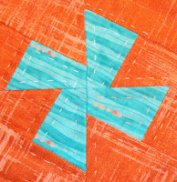 Craizee Corners: Twisted Pinwheel Mug Rug