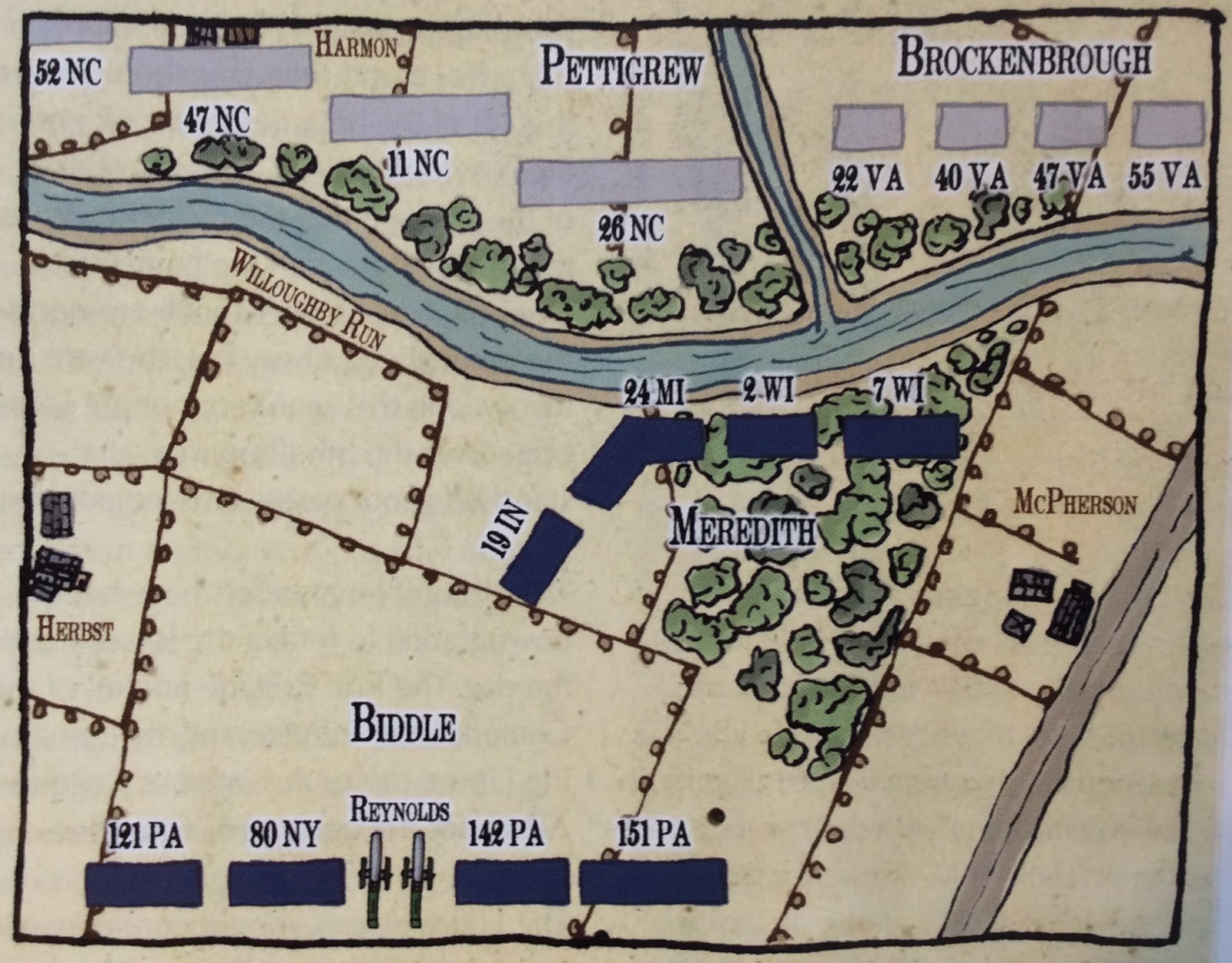 wargamesinthedungeon: Gettysburg Day One : McPherson’s Ridge