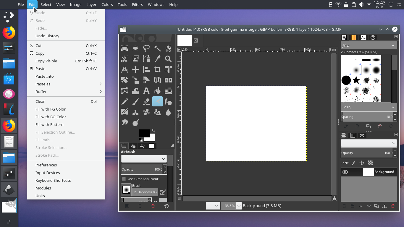 KDE Plasma Desktop + Vertical Panel + Global Menu