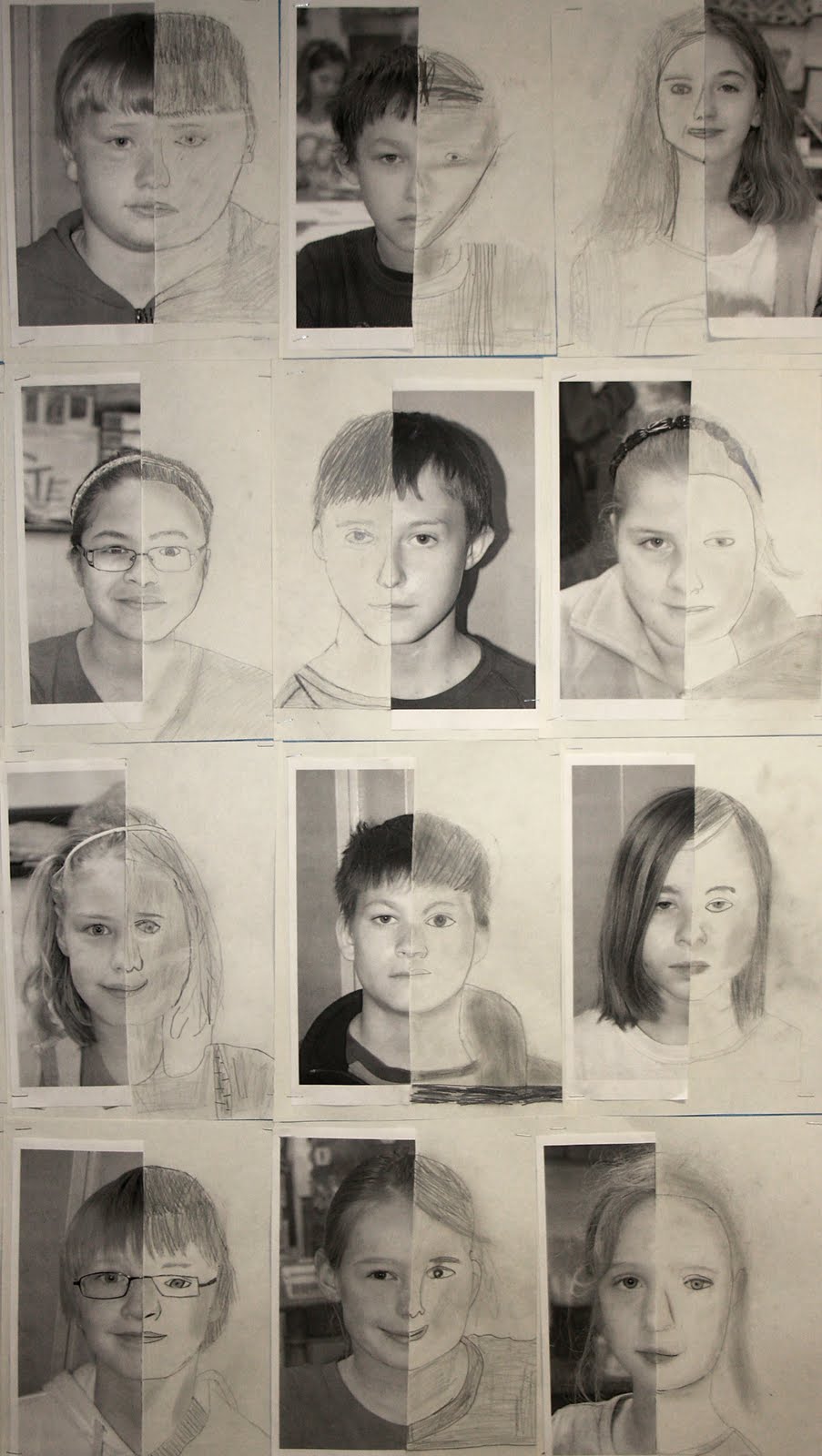 Art is Awesome!: Meet Me in the Middle - 5th Grade Self-Portraits