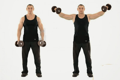 Nación GYM: Rutina Hombros: Elevaciones laterales de brazos con mancuernas