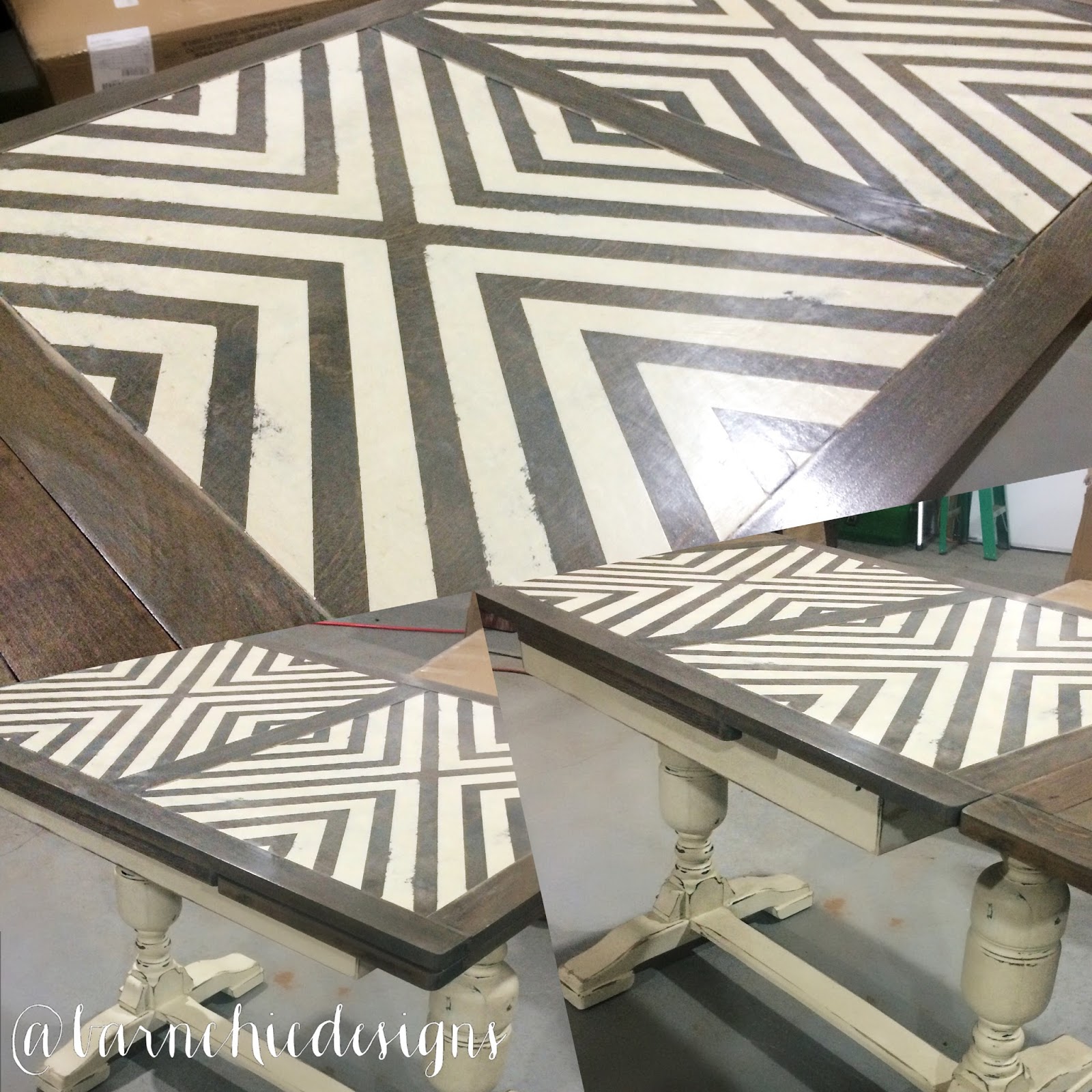 Barn Chic Designs: Chevron Trestle Card Table