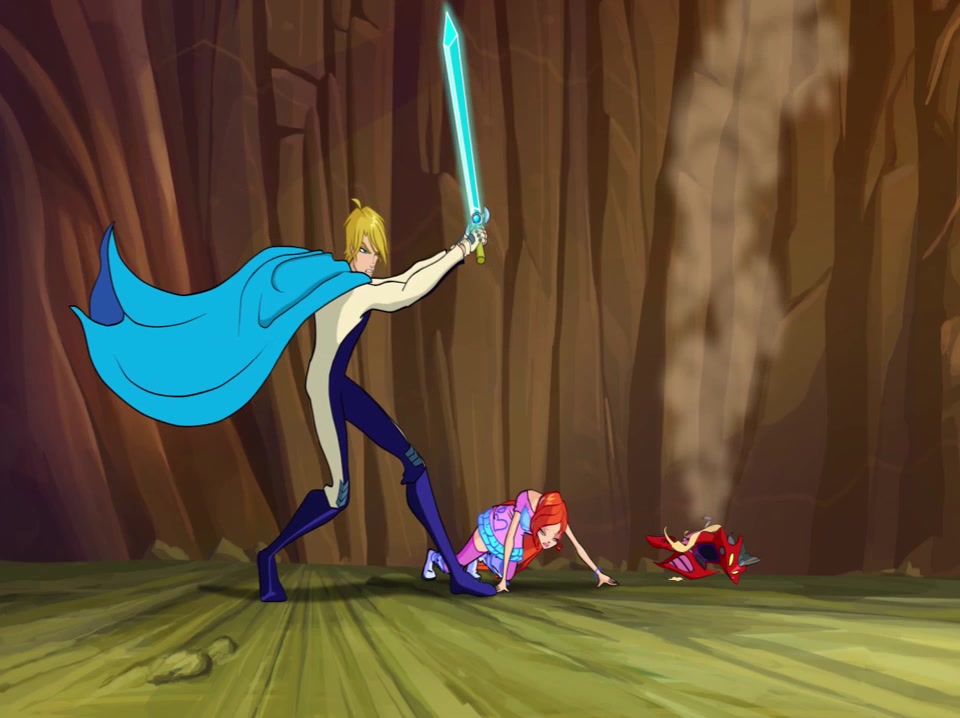 Imágenes de Sky defendiendo a Bloom de las Trix - Winx Club All