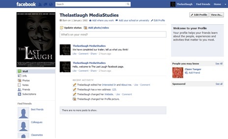 Eleonita A2 Media: The Last Laugh - Twitter and Facebook Poster/Page