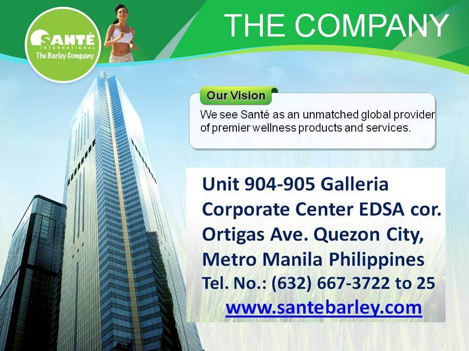 Santé Barley International