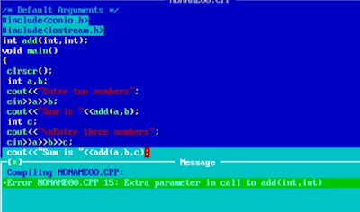Default Argument in C++ Language