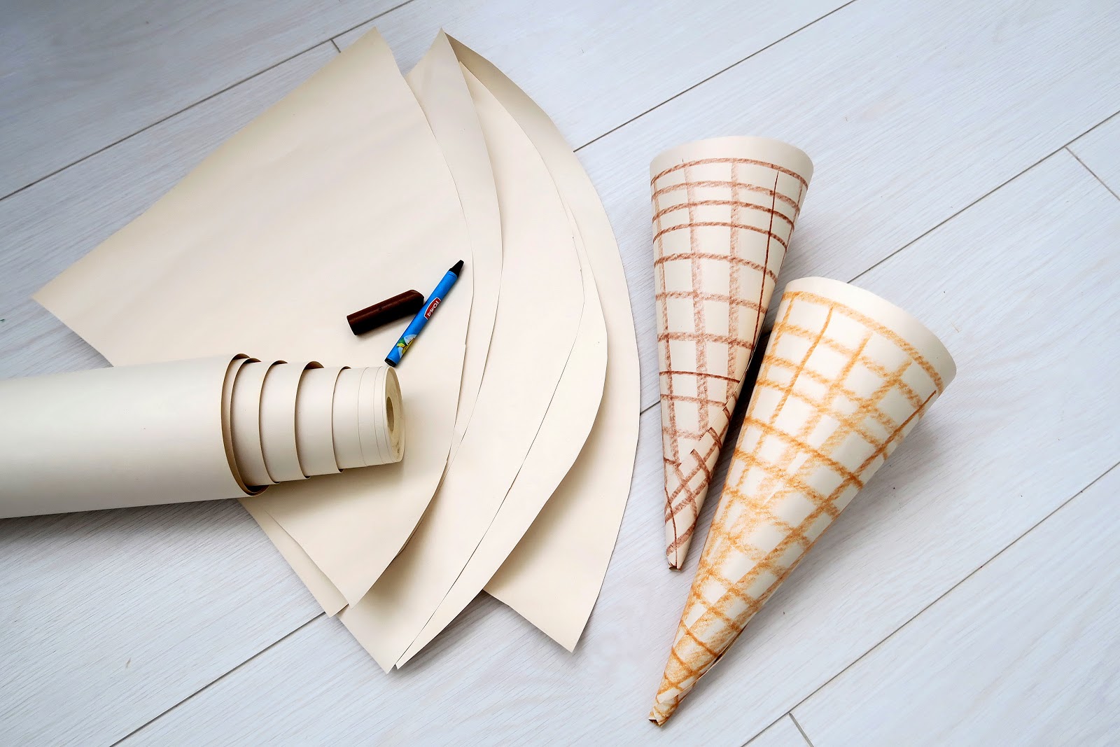 Paper Ice Cream Cone Template