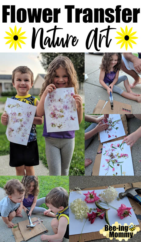 Flower Transfer Nature Art Activity, Hammer Away!