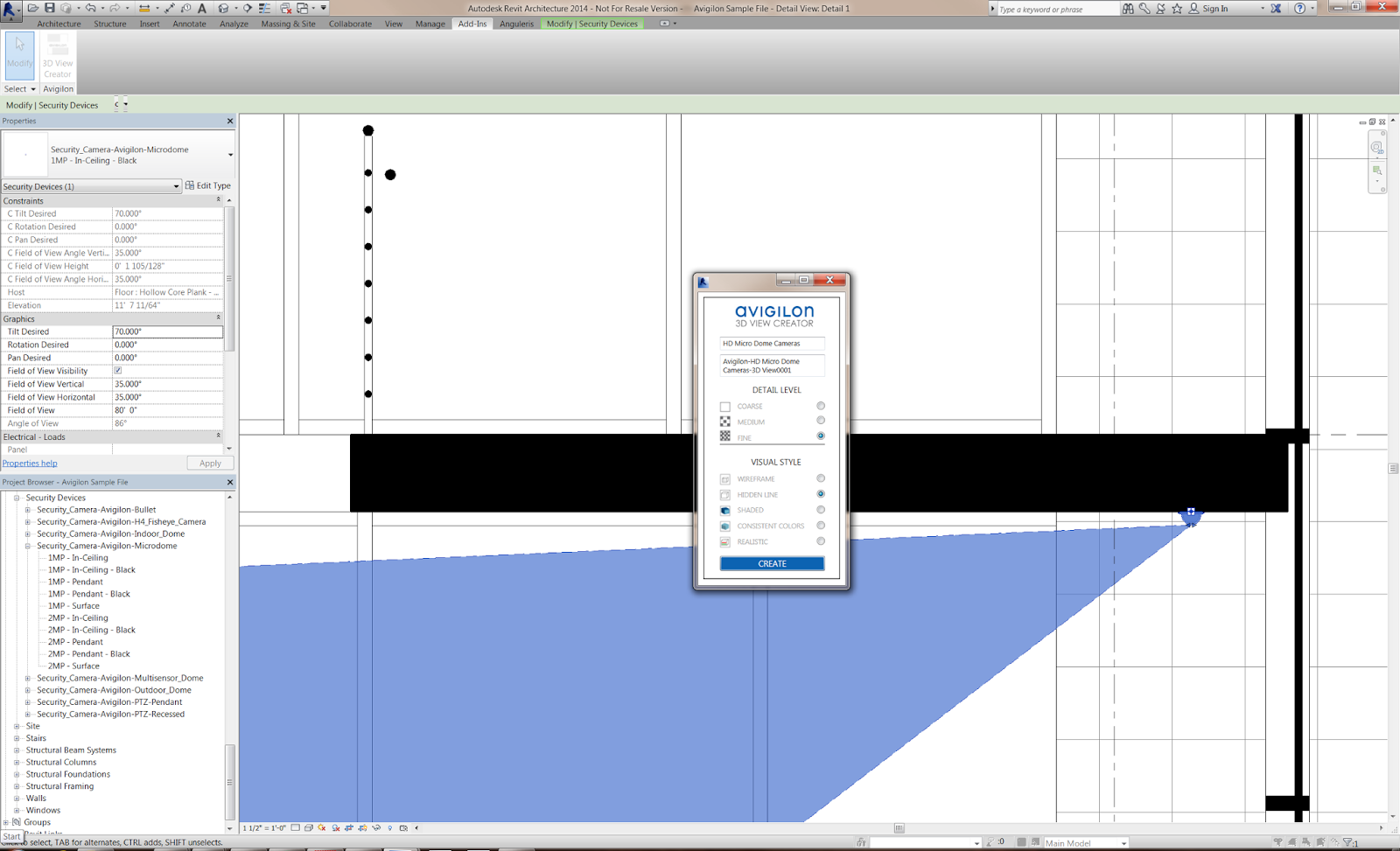Revit Add-Ons: Free Avigilon 3D View Generator – Create 3D Perspective Views from Camera ...