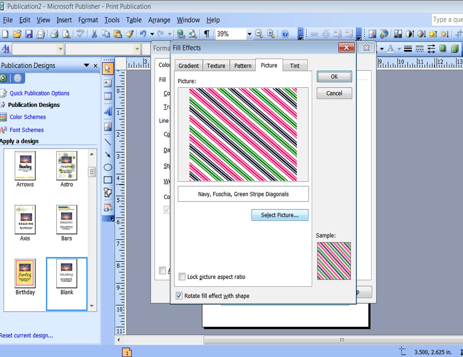 Make Patterned Papers with Shapes and Clipart in Publisher