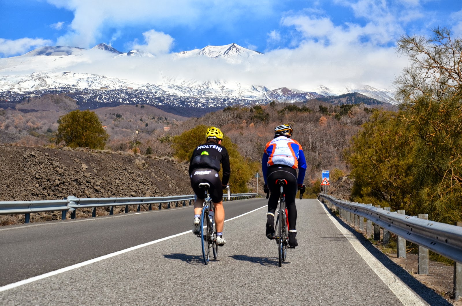 cycling in italy etna volcano