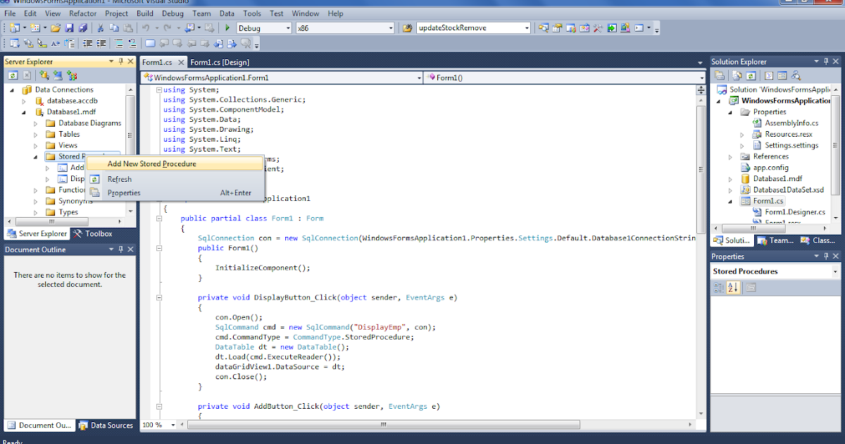 Using Stored Procedure with C# - C# Tutorials