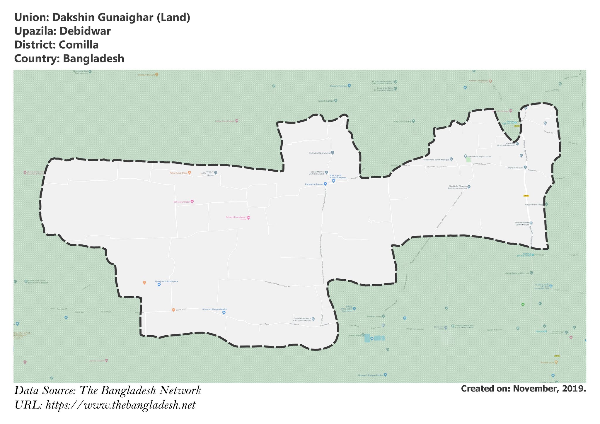 Dakshin Gunaighar Union, Comilla