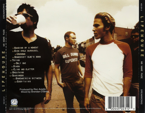 Encarte: Lifehouse - No Name Face - Encartes Pop