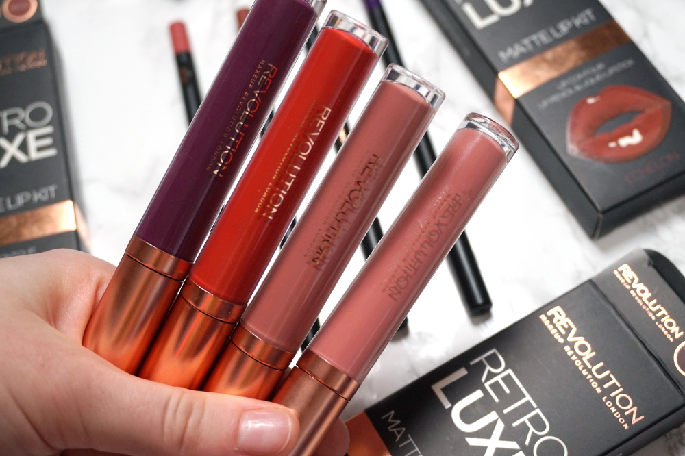 Makeup Revolution Retro Luxe Matte Lip Kits Review & Swatches ...