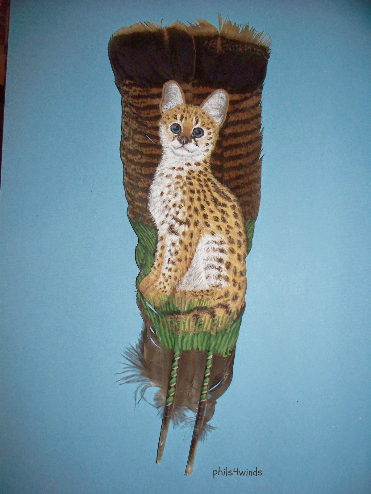 Phils4winds; paintings on Wood and Slate : Painted FEATHERS...