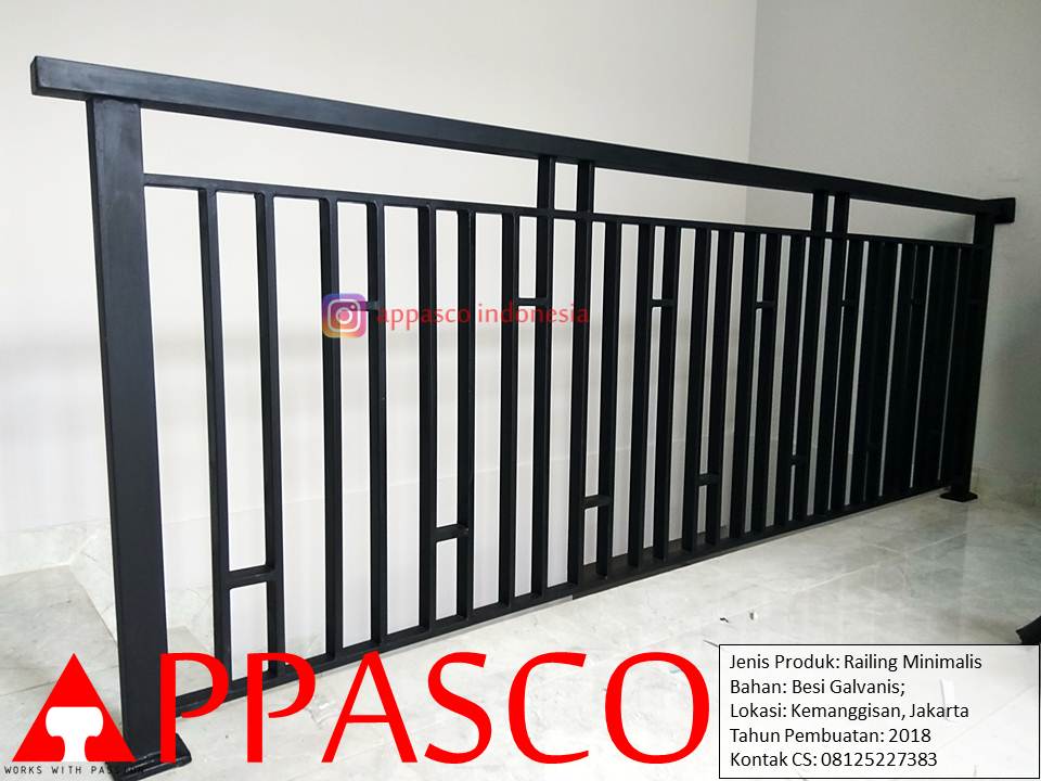 Railing Tangga Minimalis Modern di Kemanggisan Jakarta - Jual Kanopi ...
