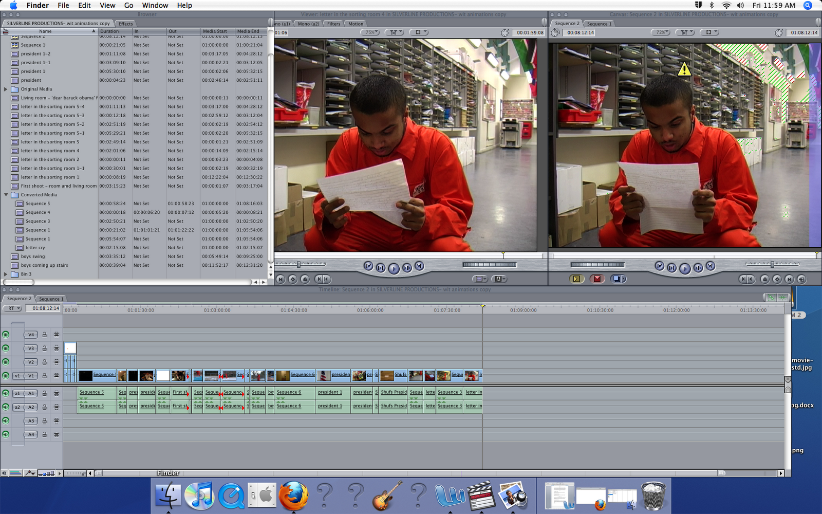 Advanced Producion: Updated Print Screen of Editing (Final Cut Pro ...