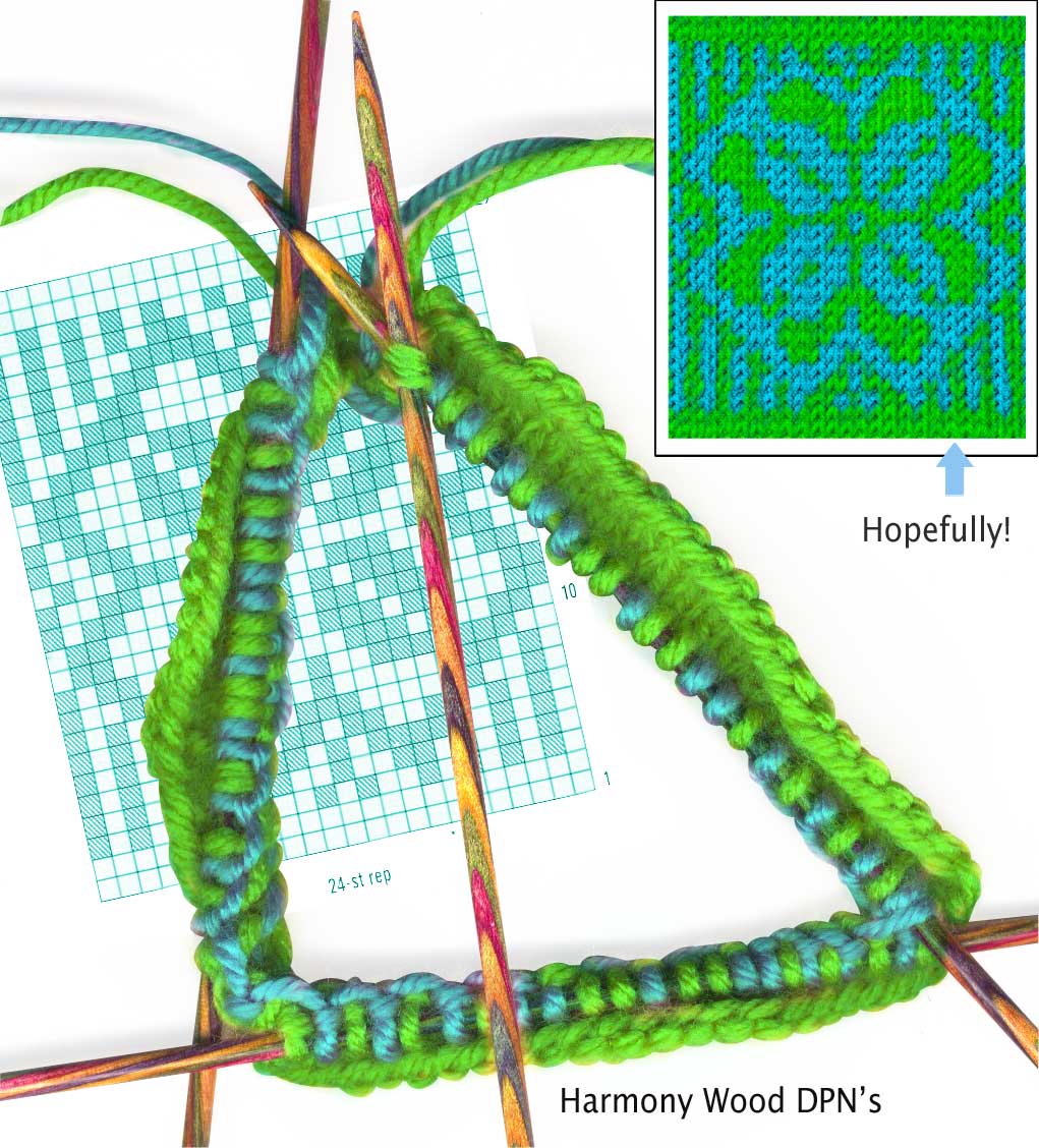 ophidiololo: First Forays into Stranded Knitting