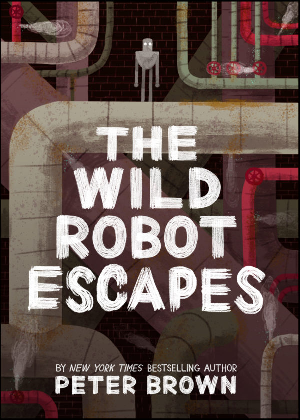 Momo celebrating time to read: The Wild Robot Escapes by Peter Brown