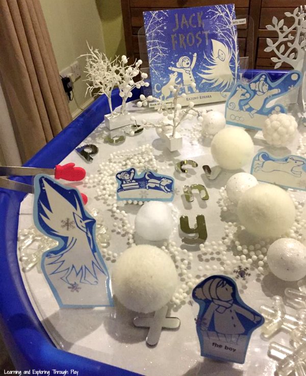 Learning and Exploring Through Play: Jack Frost Winter Tuff Tray