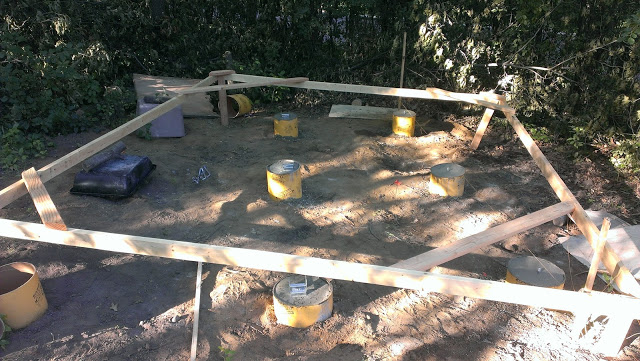 Outdoor Sauna Build- How I Built My Wood Fired Sauna: Setting the ...