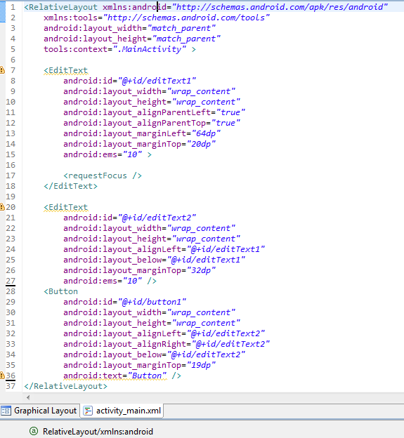 Android Simple Tutorials With Example A Simple Form Button Edittext Textview