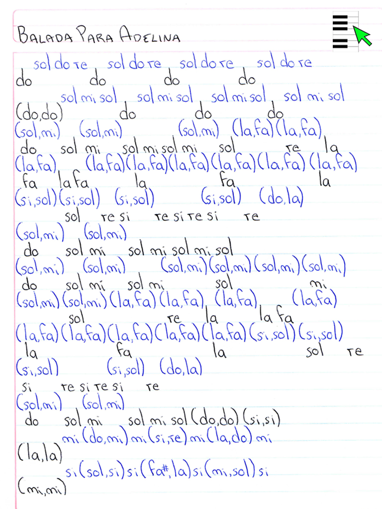 Notas Musicales: Balada para Adelina / Notas Musicales