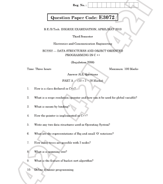 EC2202 Data Structures and Object Oriented Programming in C++ April May ...