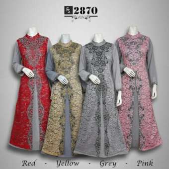 24 Model Baju Gaun Pesta Brokat Terusan Lengan Panjang Mewah dan Modern ...