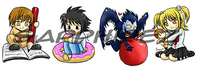 Death Note: Personagens em chibi